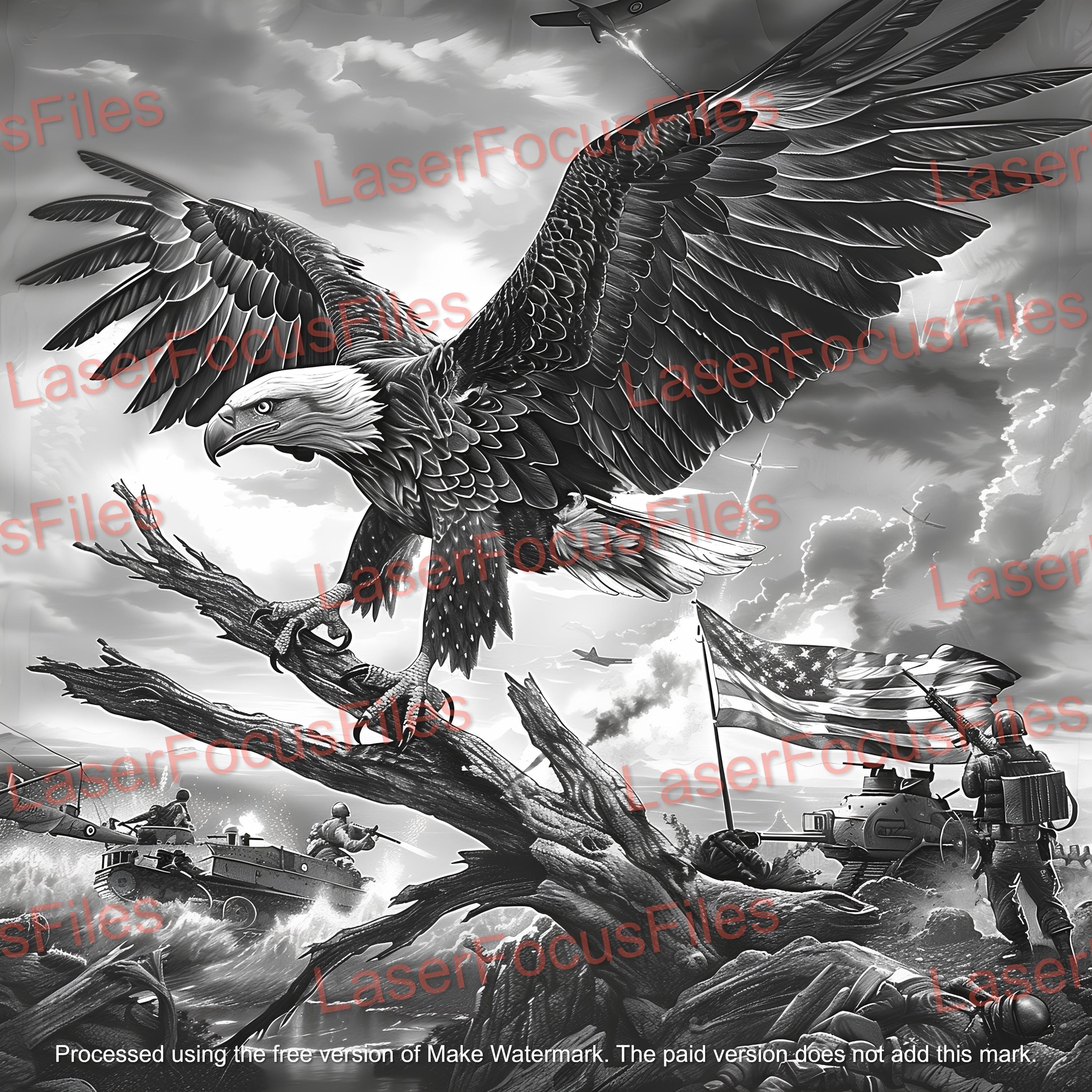 Eagle Bundle | Laser Files Bundle | Laser Burn PNG | 3d Illusion ...