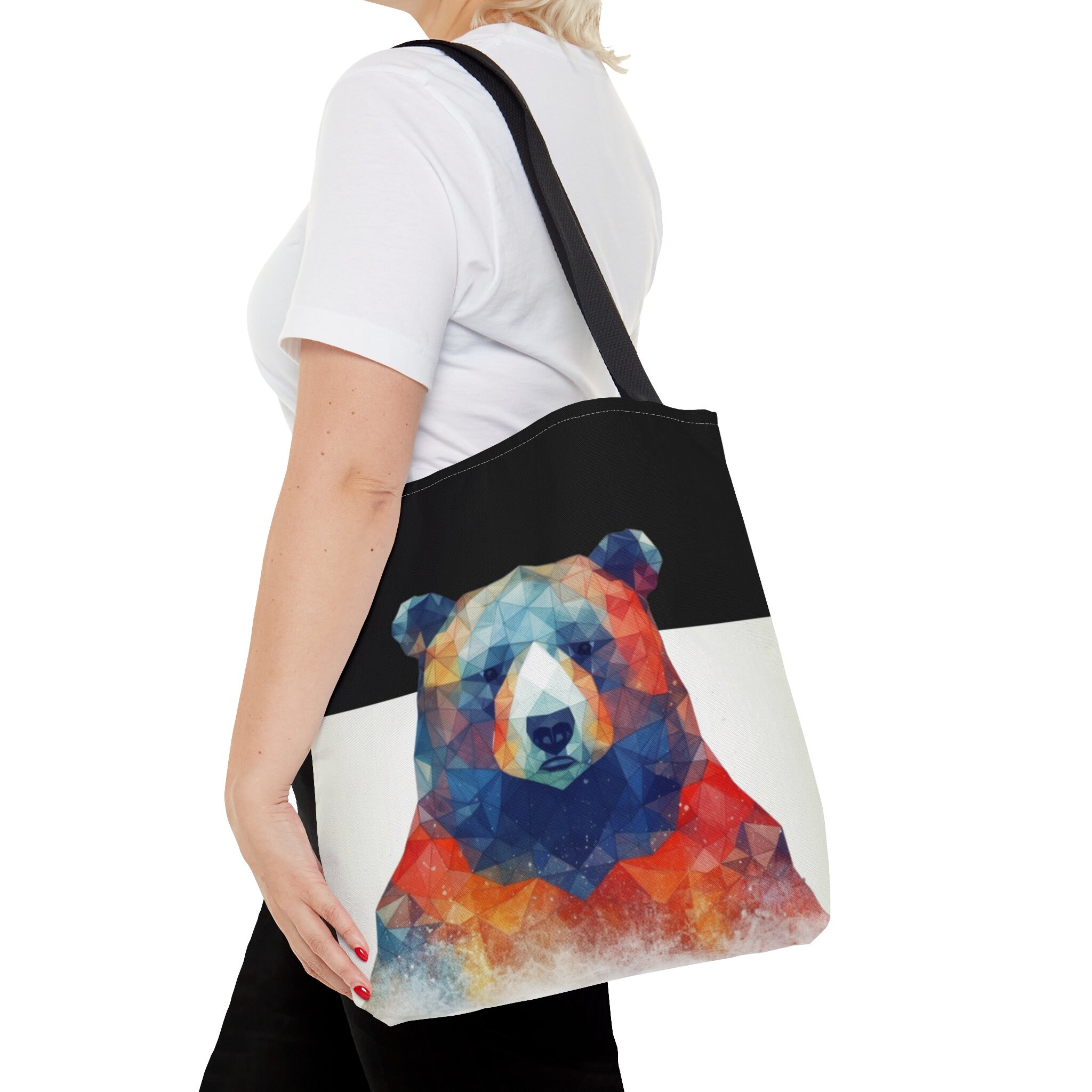 Grizzly Bear Tote Bag Gift Idea Office Gift Bag Bear Print - Etsy