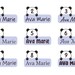 Cute Panda Labels, Cute Daycare Name Labels - Etsy