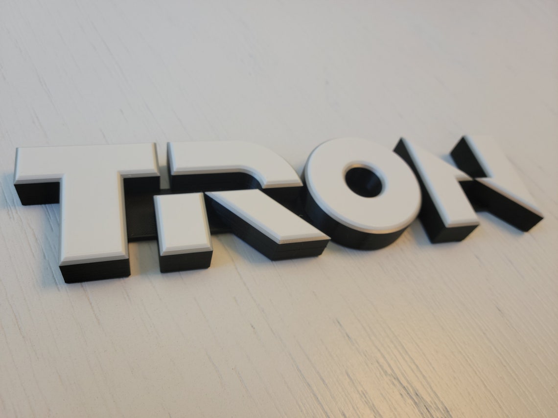 TRON Sign 3D Printed - Etsy
