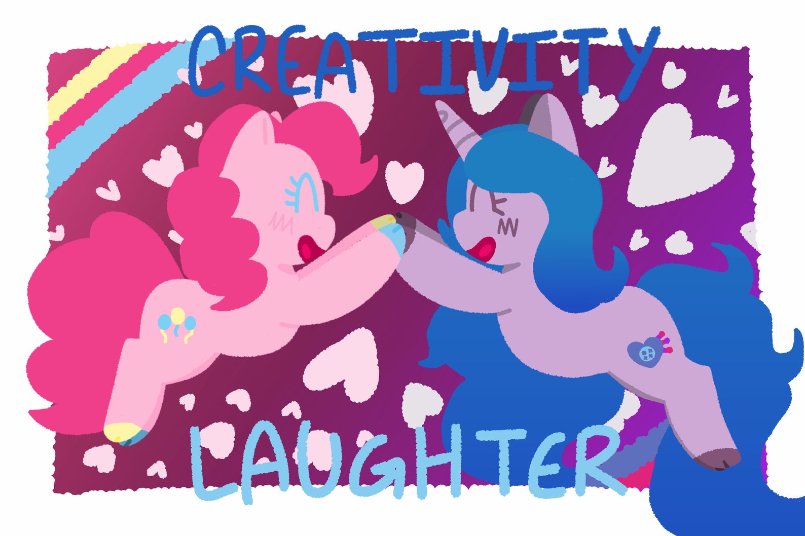 Pinkie Pie and Izzy Moonbow Print| My Little Pony| Gen4 and Gen5 - Etsy