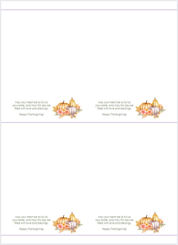 Thanksgiving Printable Name Place Cards, Buffet Table Cards or Seating ...