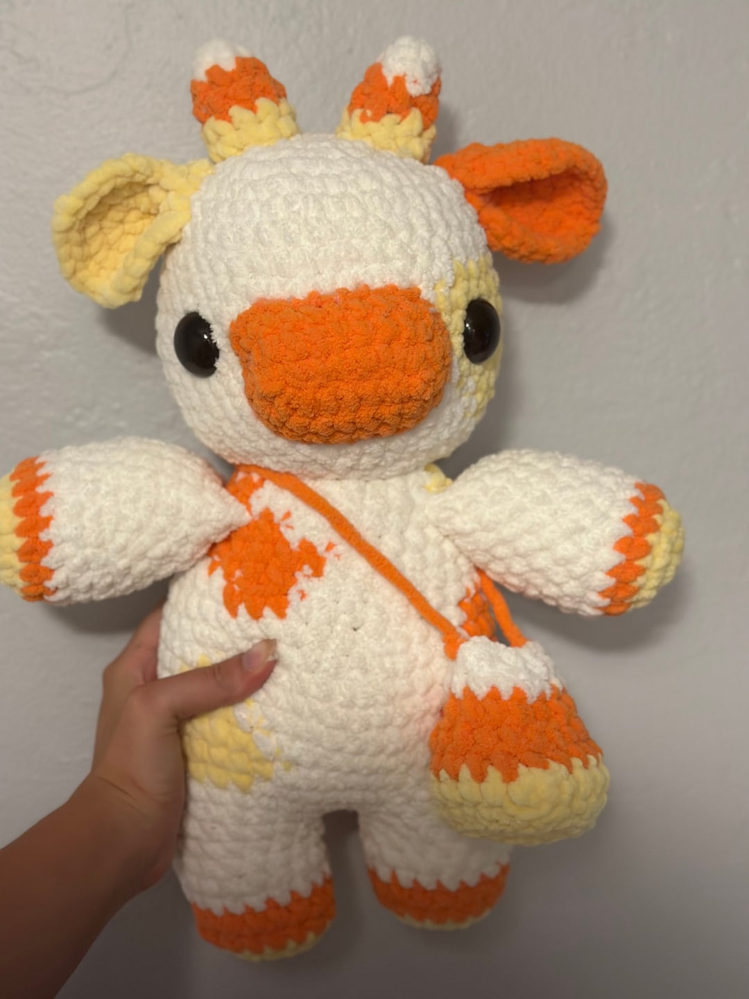 Halloween Candy Corn Crochet Cow - Etsy