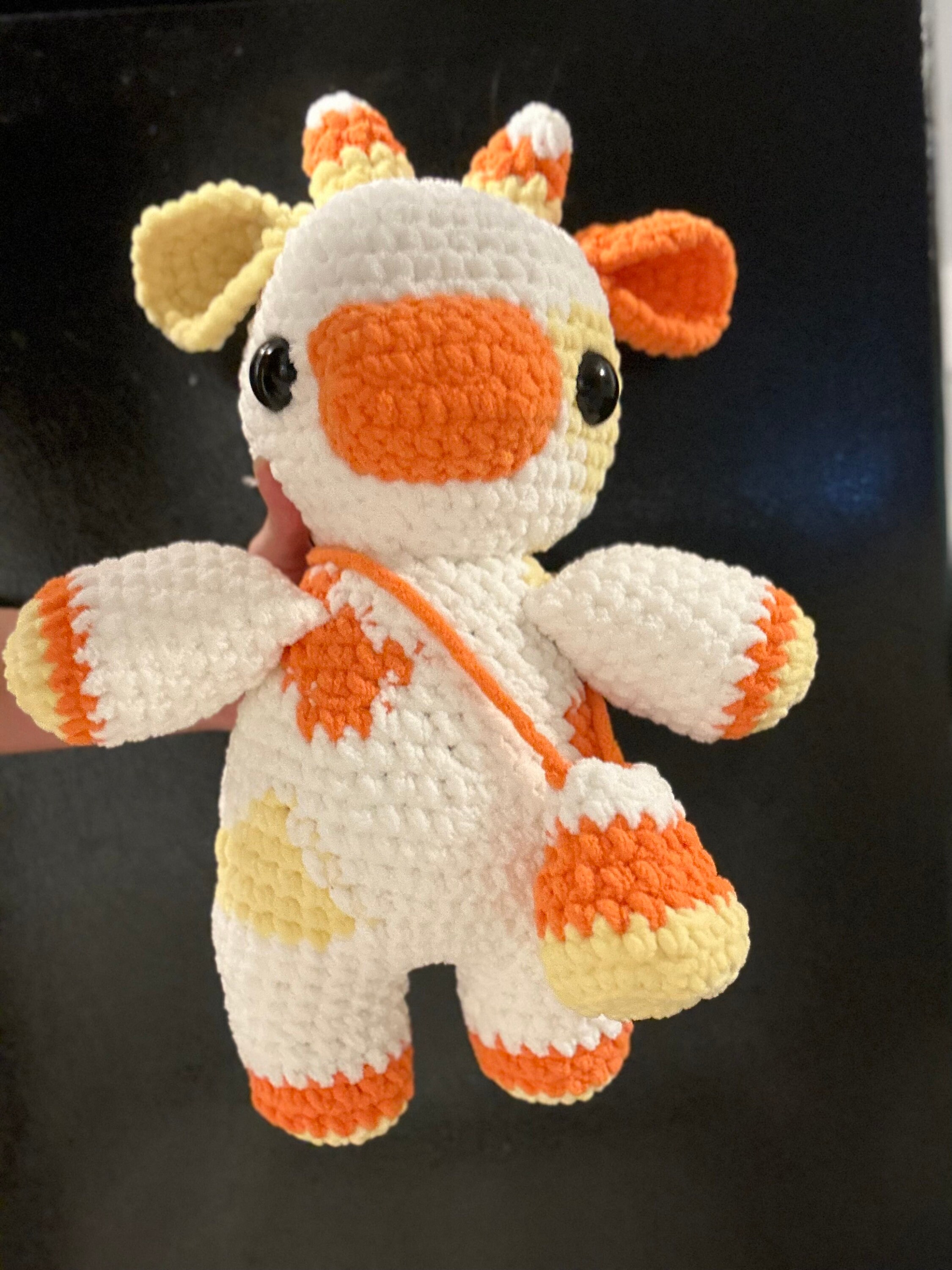 Halloween Candy Corn Crochet Cow - Etsy