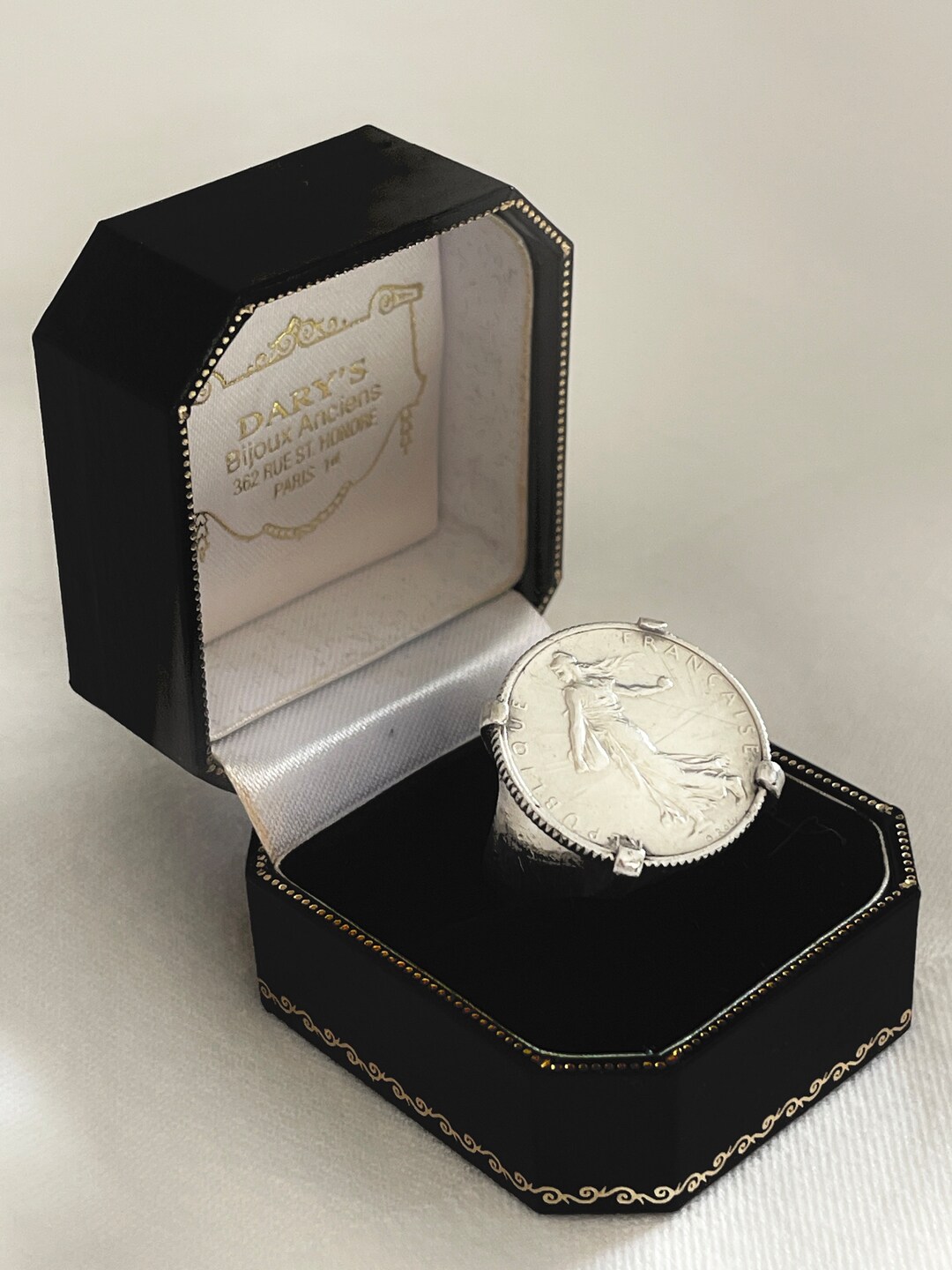 Antique 1919 French Franc Ring Sterling Silver - Etsy