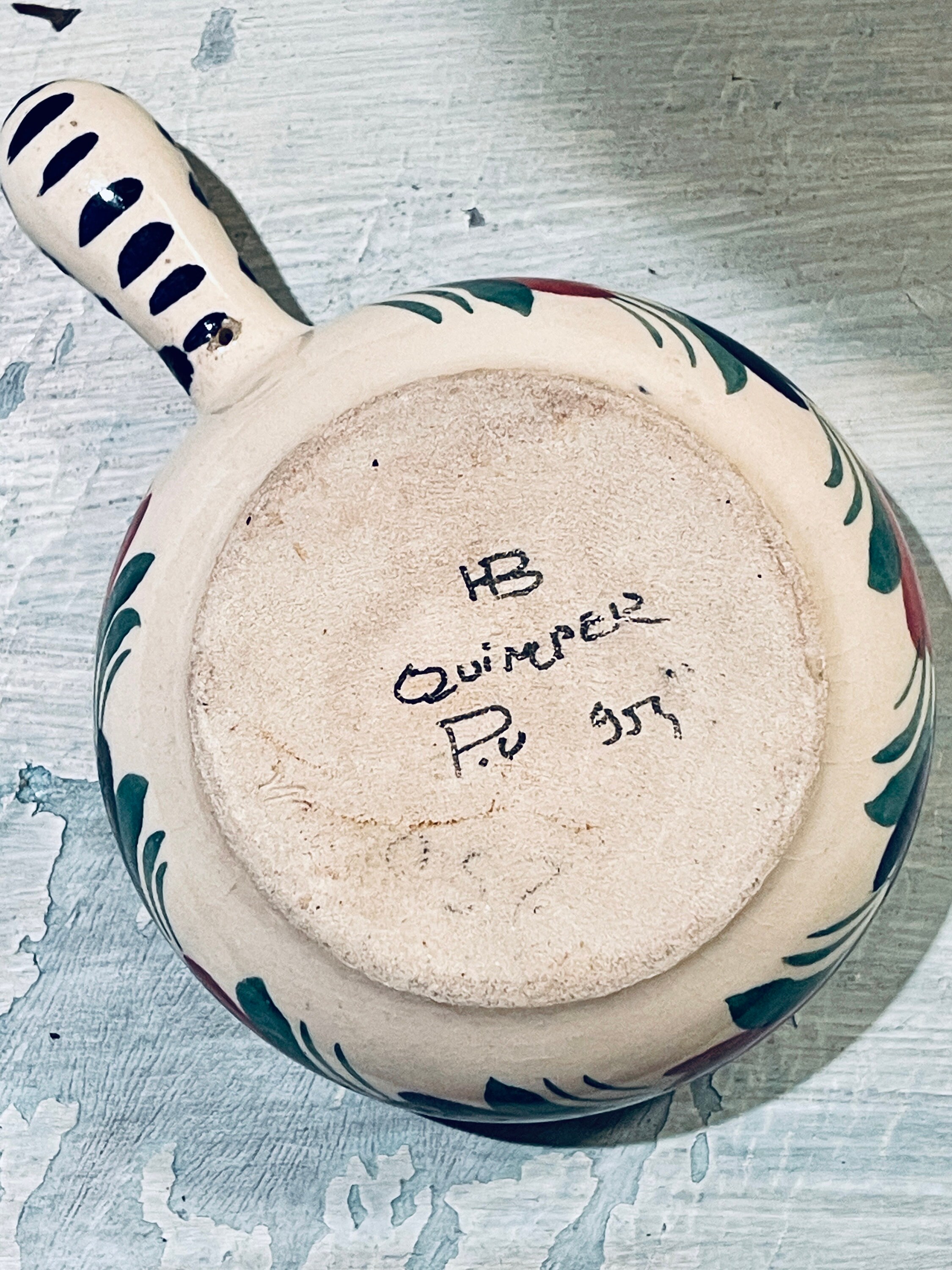 Quimper France Small French Pottery Olive Pot Woman - Etsy