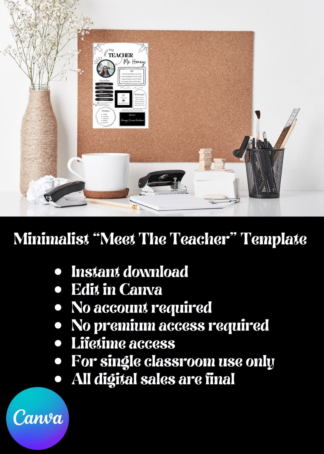 Meet the Teacher Template Editable Teacher Printable - Etsy