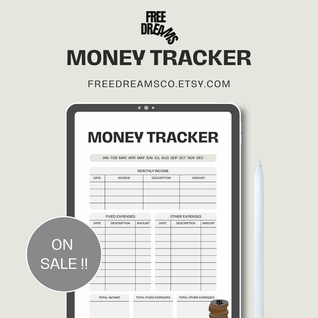 MONEY TRACKER PRINTABLE, Money Tracker, Sinking Fund Tracker, Expense ...