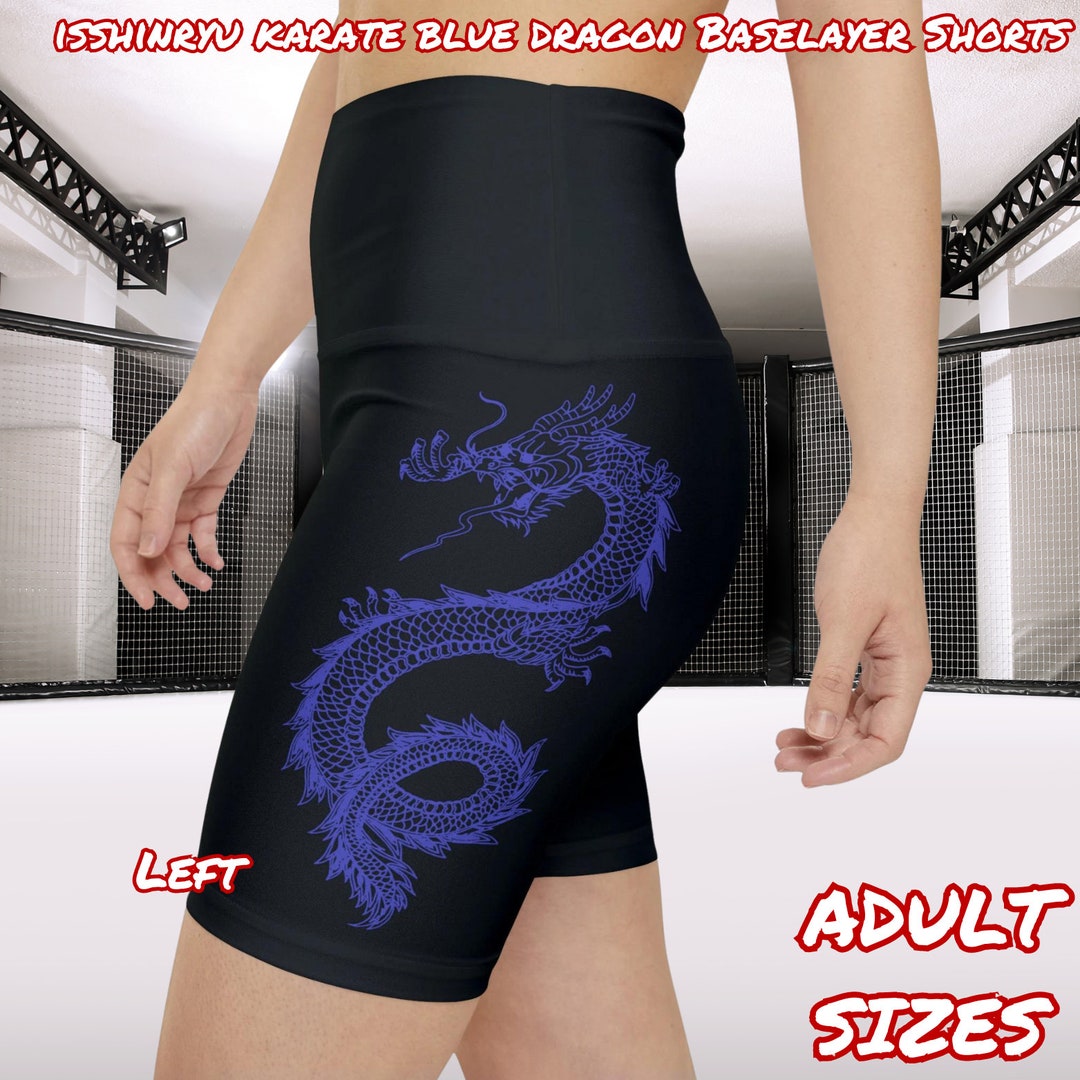 Isshinryu Kanji Blue Dragon Baselayer Workout Shorts - Etsy