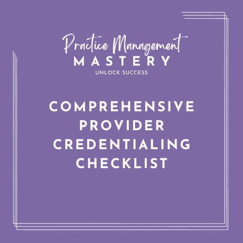 Comprehensive Provider Credentialing Checklist - Streamline Your Medical Administration - Etsy