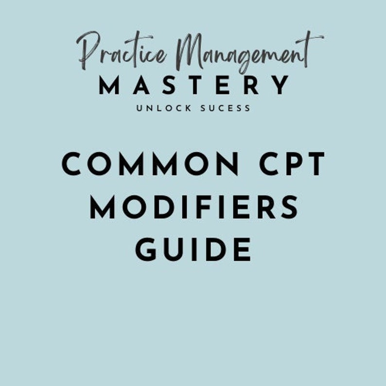 Common CPT Modifiers Guide Digital Download - Etsy Common CPT Modifiers Guide Digital Download - Etsy