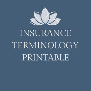 Medical Insurance Terminology Printable - Etsy