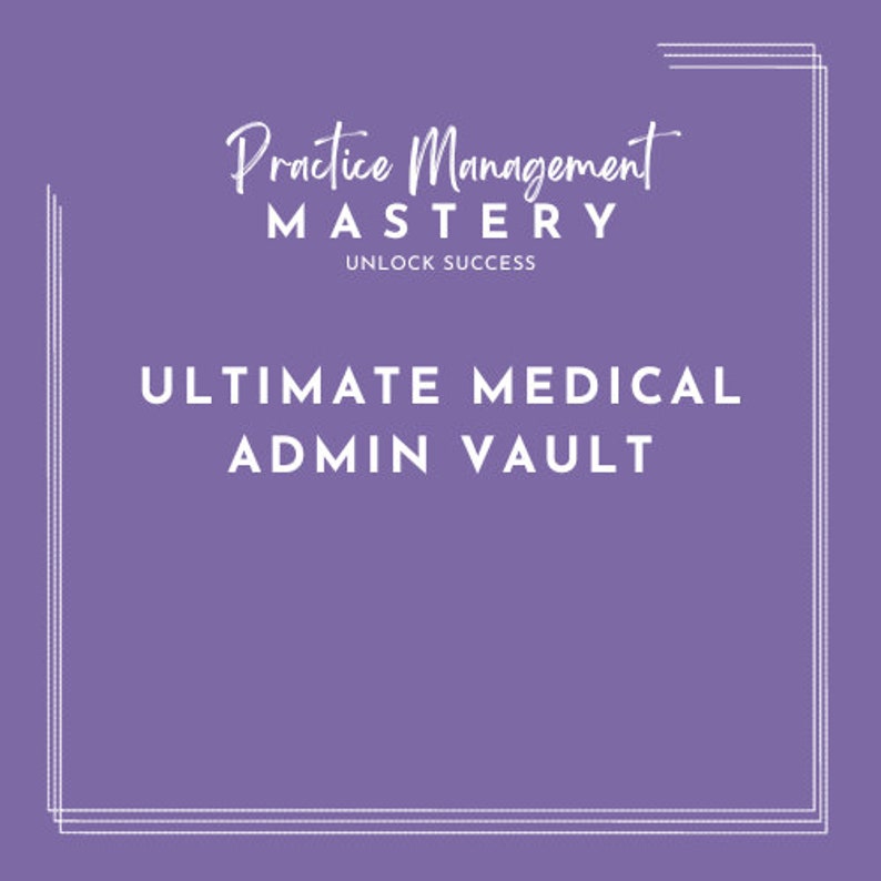 ULTIMATE Medical Admin Vault - Etsy