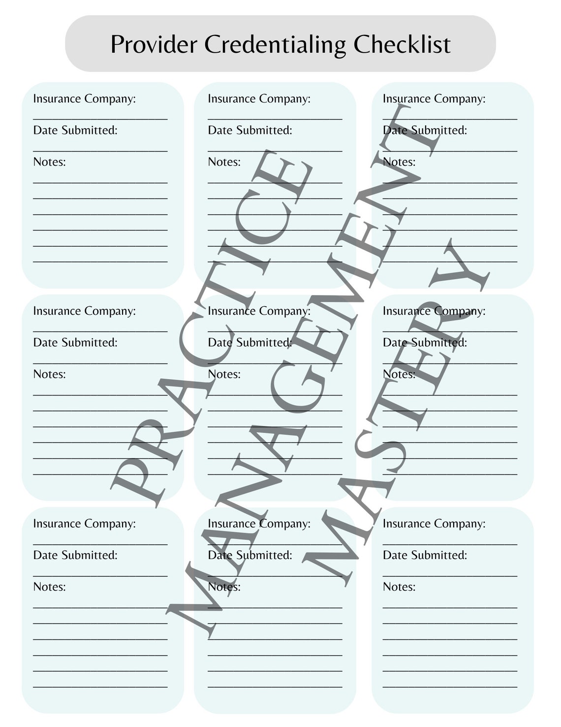 Comprehensive Provider Credentialing Checklist - Streamline Your Medical Administration - Etsy