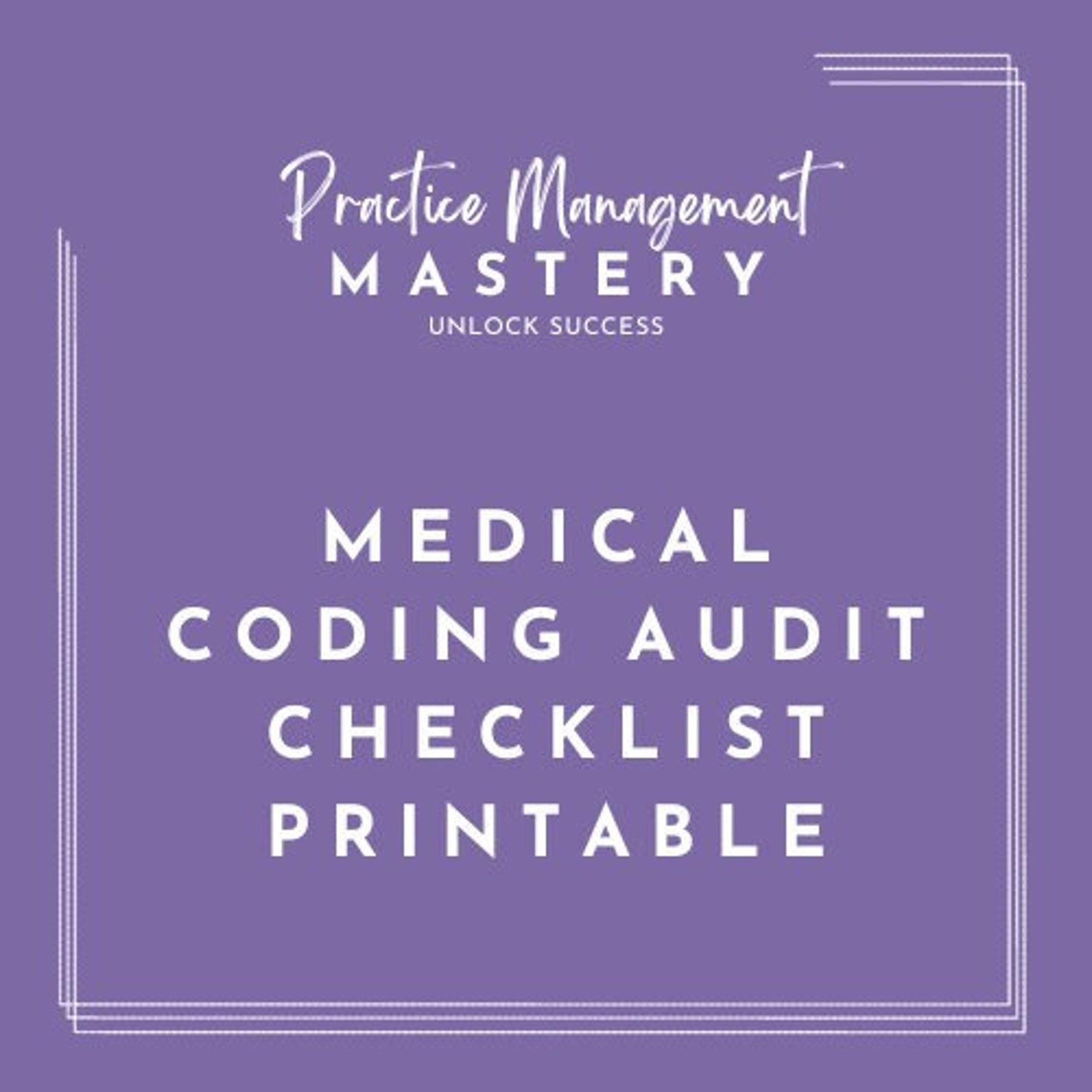 Medical Coding Audit Checklist - Etsy