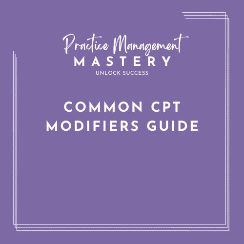 Common CPT Modifiers Guide- Digital Download! - Etsy