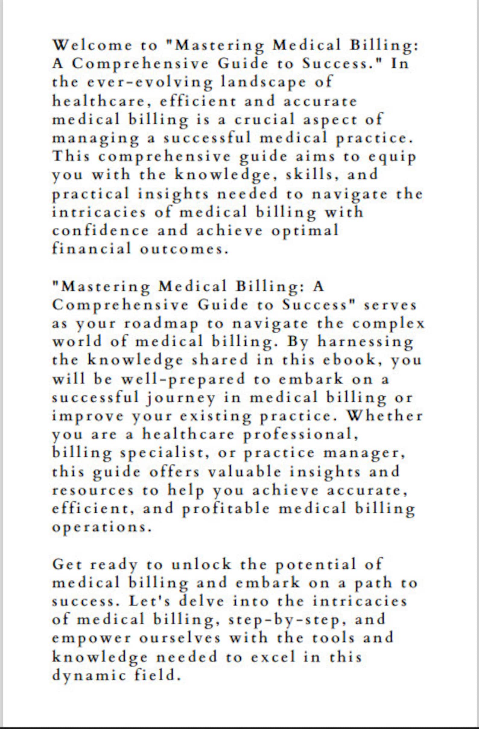 Mastering Medical Billing- Equips Readers With the Knowledge and Tools ...