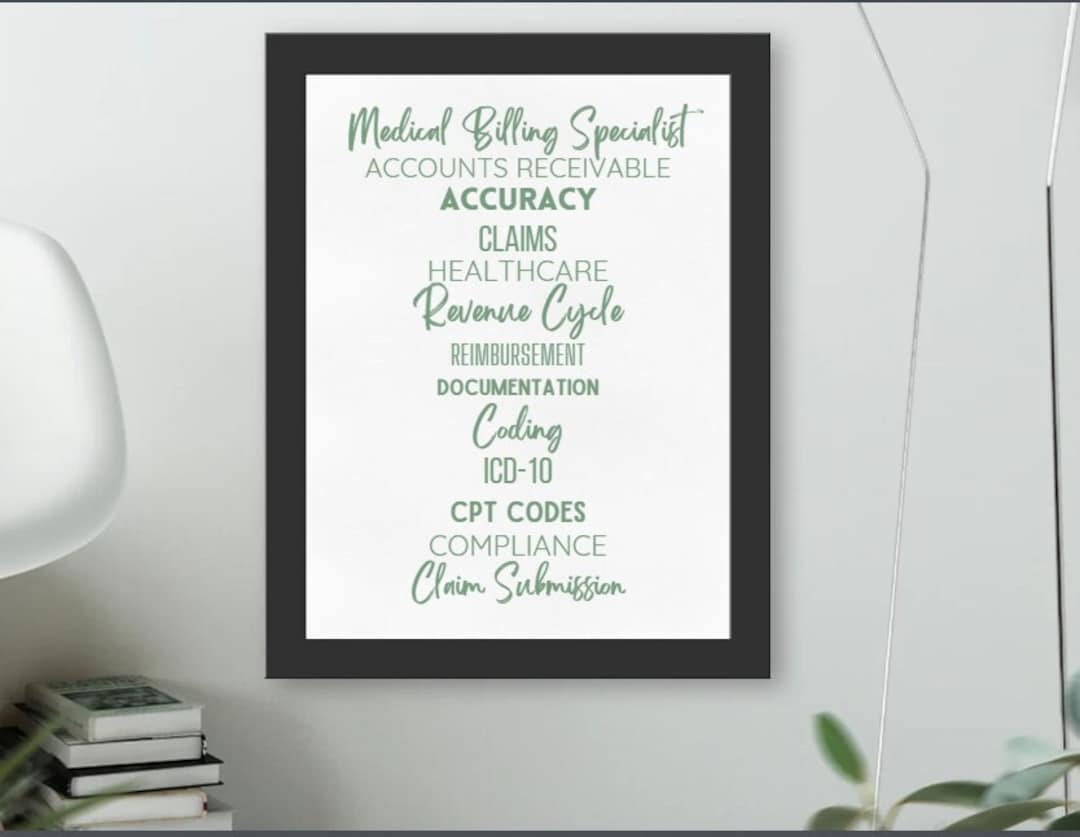 Medical Biller Office Decor - Inspiring Word Art for Healthcare ...