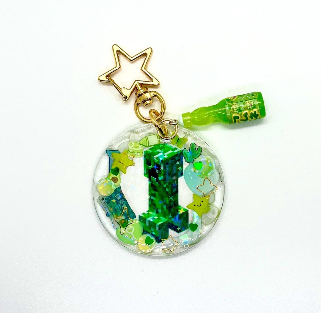 Creeper Resin Keychain - Etsy