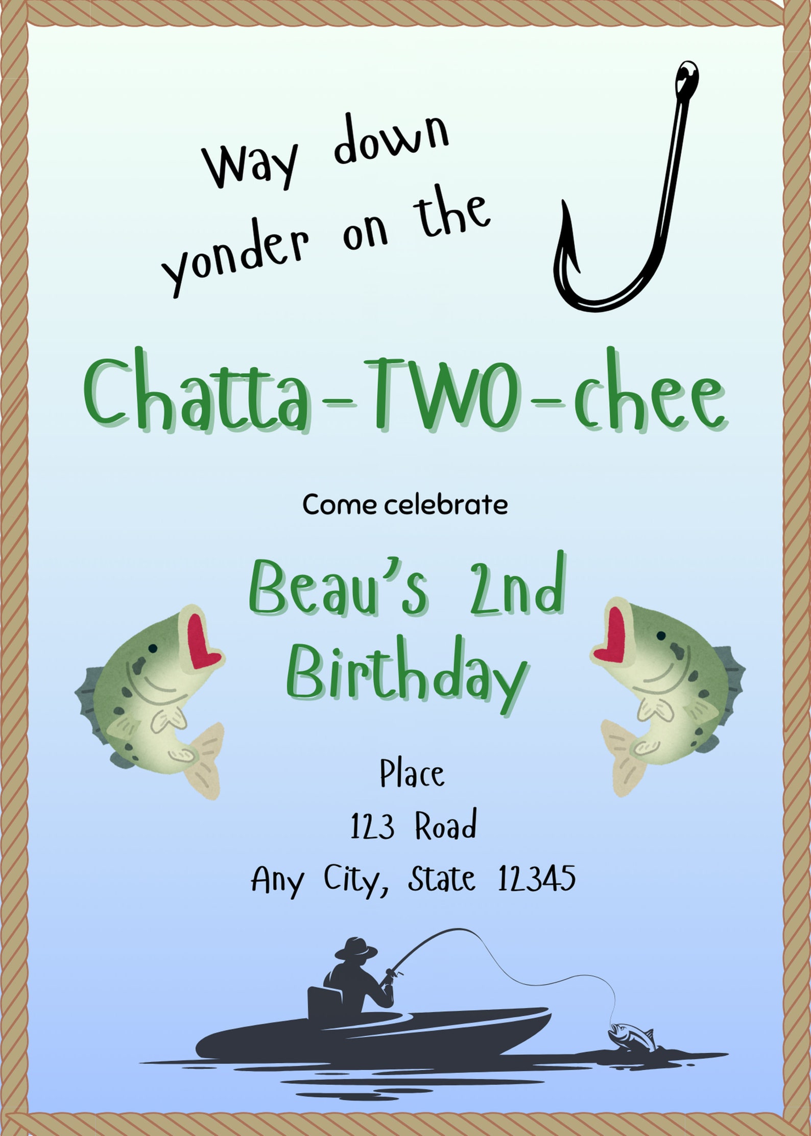 Chatta-two-chee Birthday Invitation Template - Birthday Party Invite ...