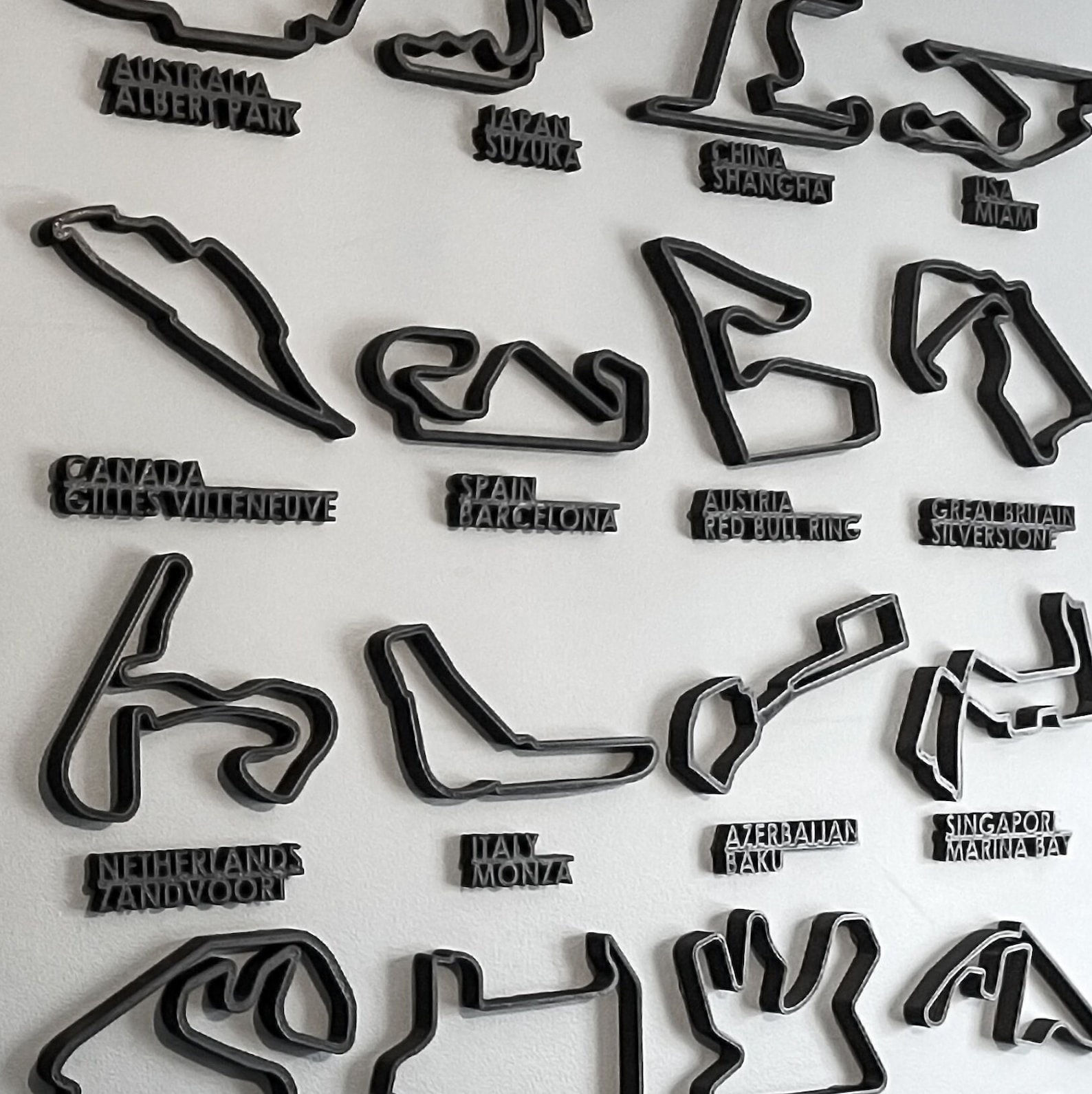 F1 2024 Collection Grand Prix Racing Track 3D Wall Art With Tag - Etsy
