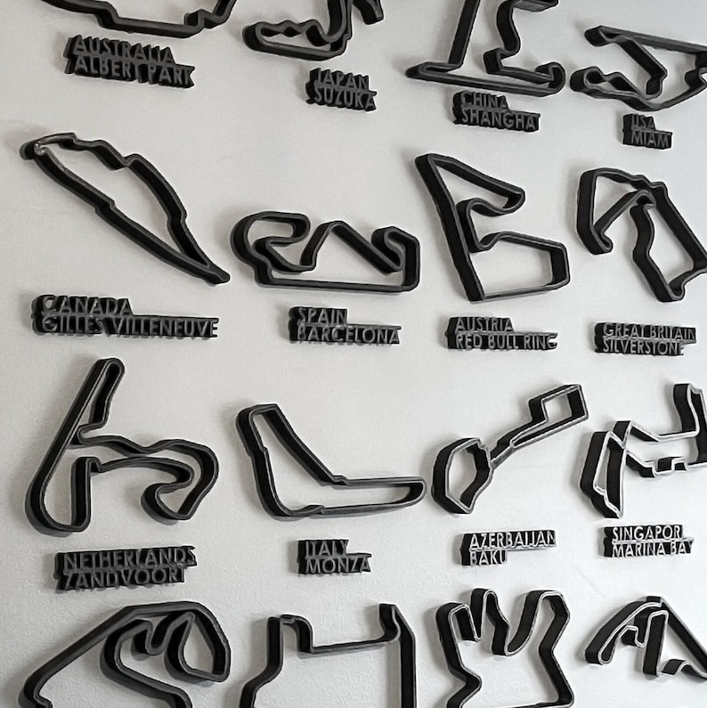 F1 2024 Collection Grand Prix Racing Track 3D Wall Art With Tag - Etsy