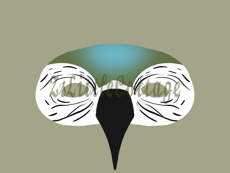 Green Macaw Therian Bird Mask - Etsy