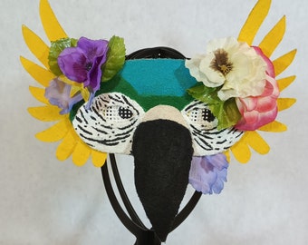 Therian Mask, Therian Bird Mask, Bird Mask, Parrot Mask, Red and Green ...