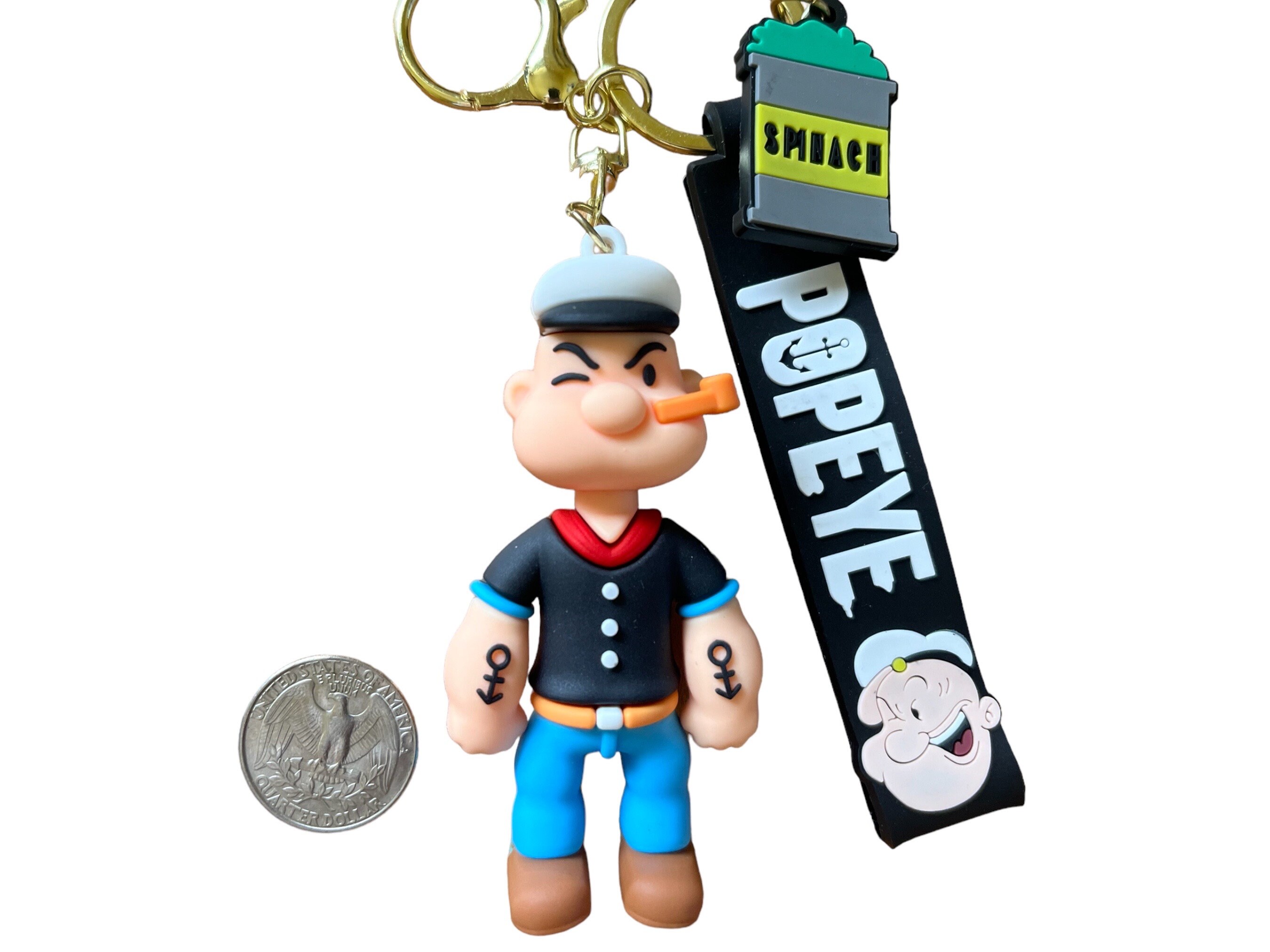 Anime popeye the Sailor Man Keychain Cartoon Fictional Retro Cool Gift ...
