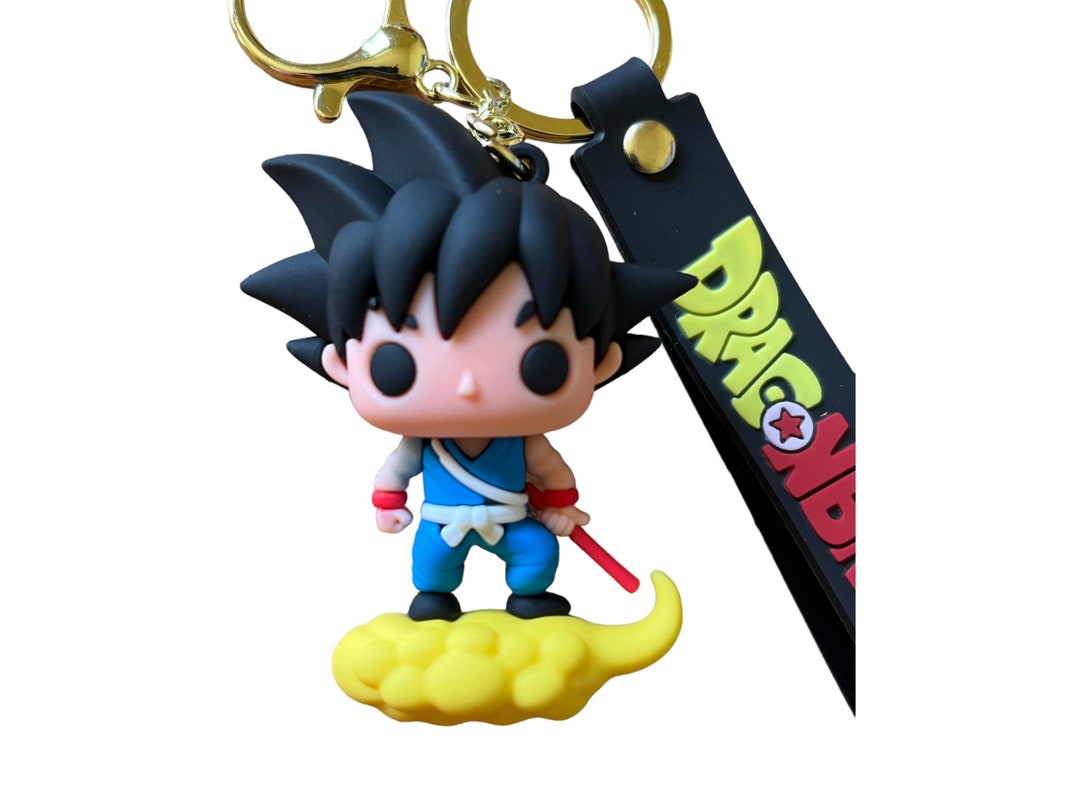 D_ragon B_all Keychain Goku Vegeta Keychains Rubber Cool Keyring ...