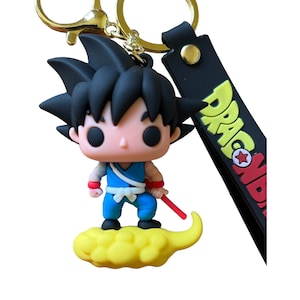 D_ragon B_all Keychain Goku Vegeta Keychains Rubber Cool Keyring ...