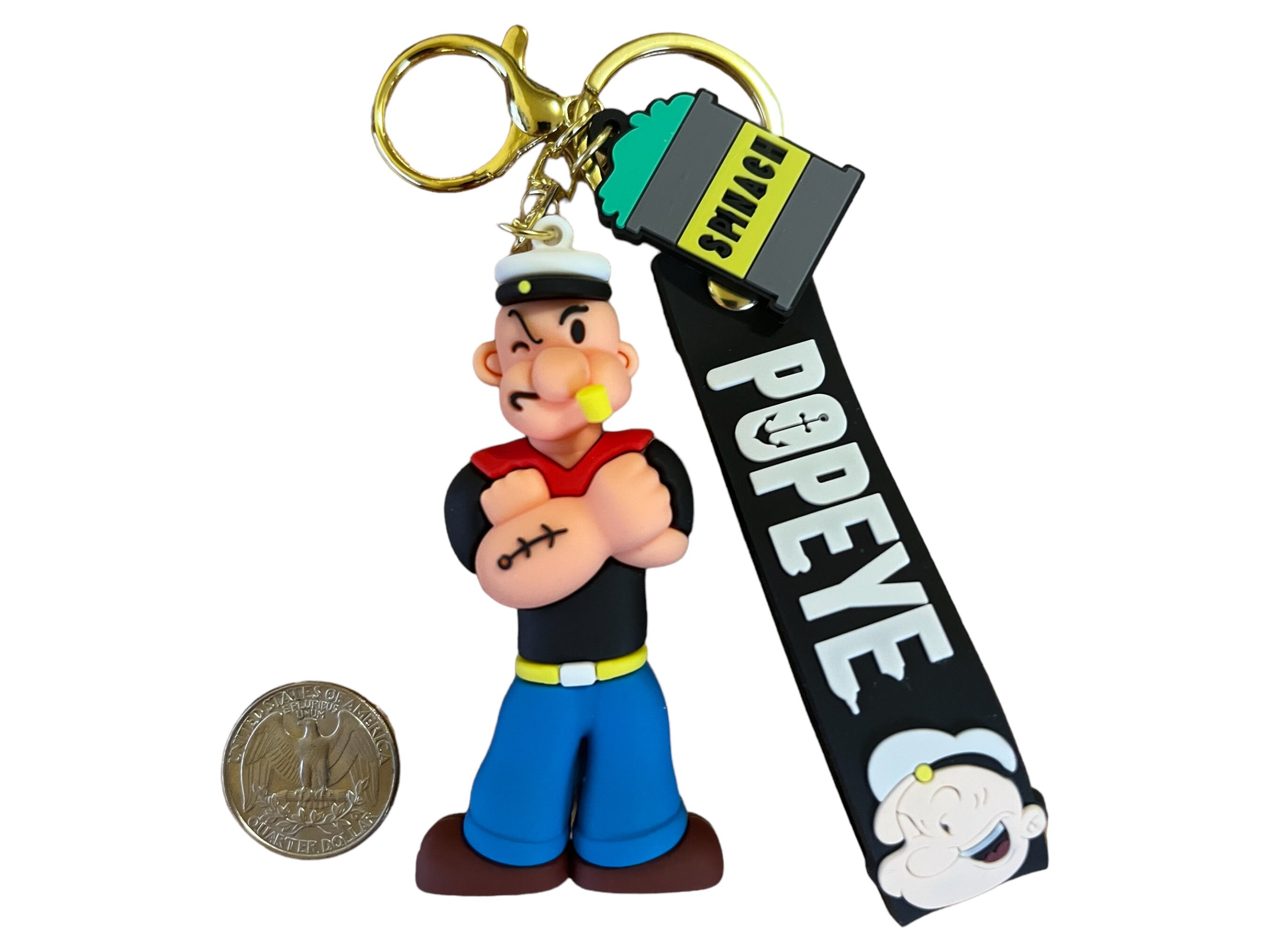 Anime popeye the Sailor Man Keychain Cartoon Fictional Retro Cool Gift ...