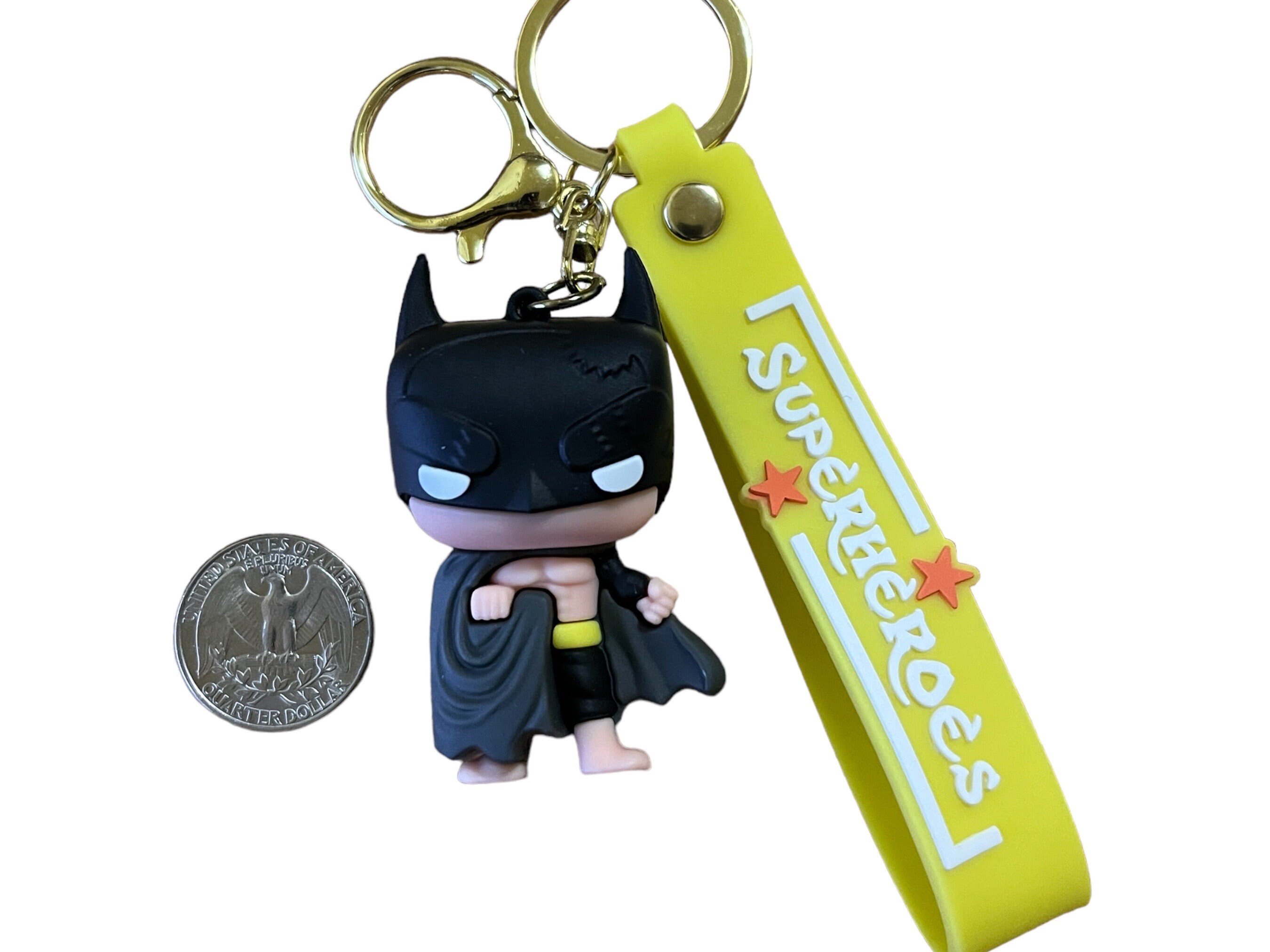 Marvel DC Comics Batman Joker Superman Wonder Woman Keychains Rubber ...
