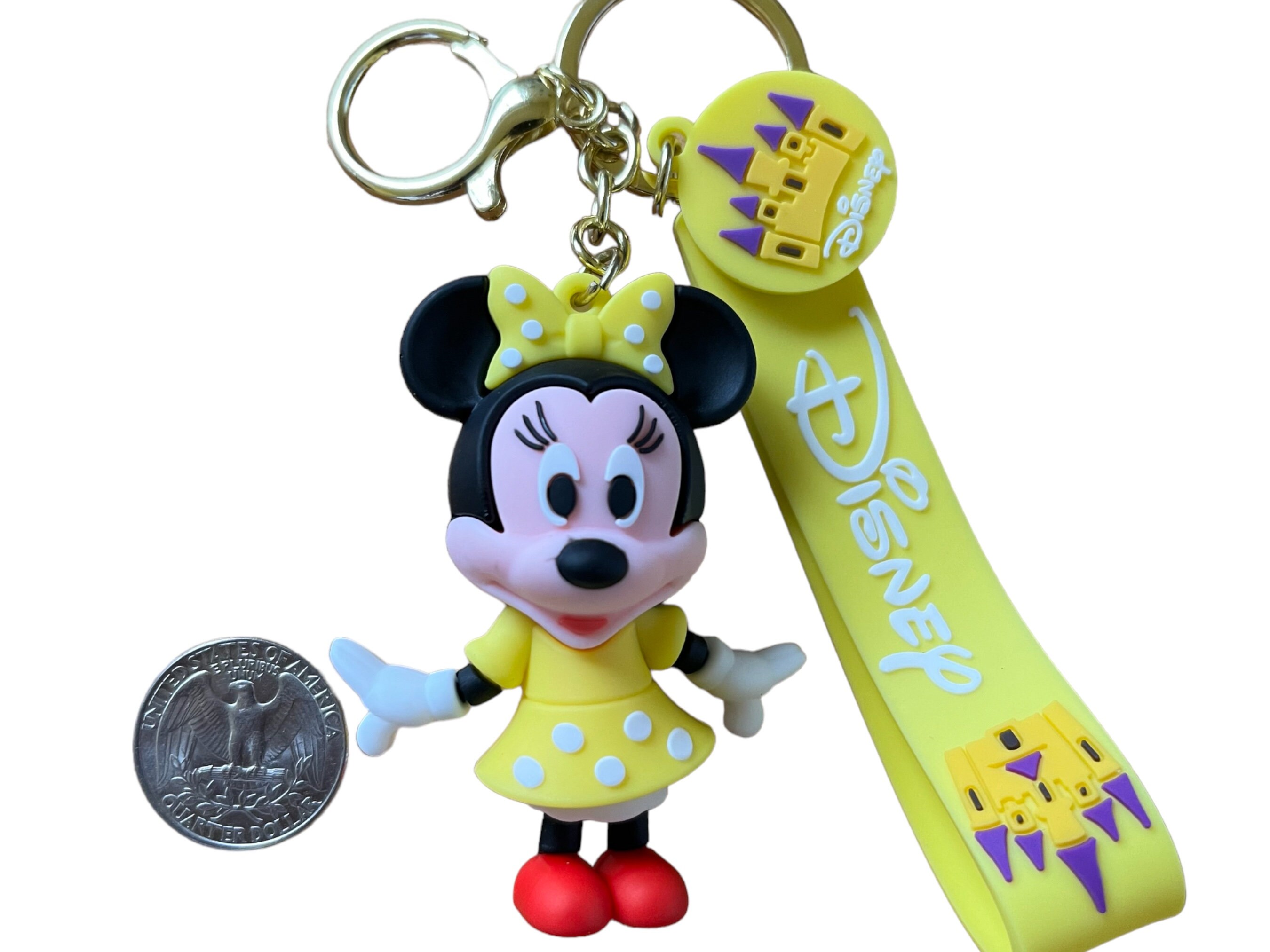 Disney Mickey Mouse Keychain Premium 3D Cute Silicone Rubber Figure Toy ...