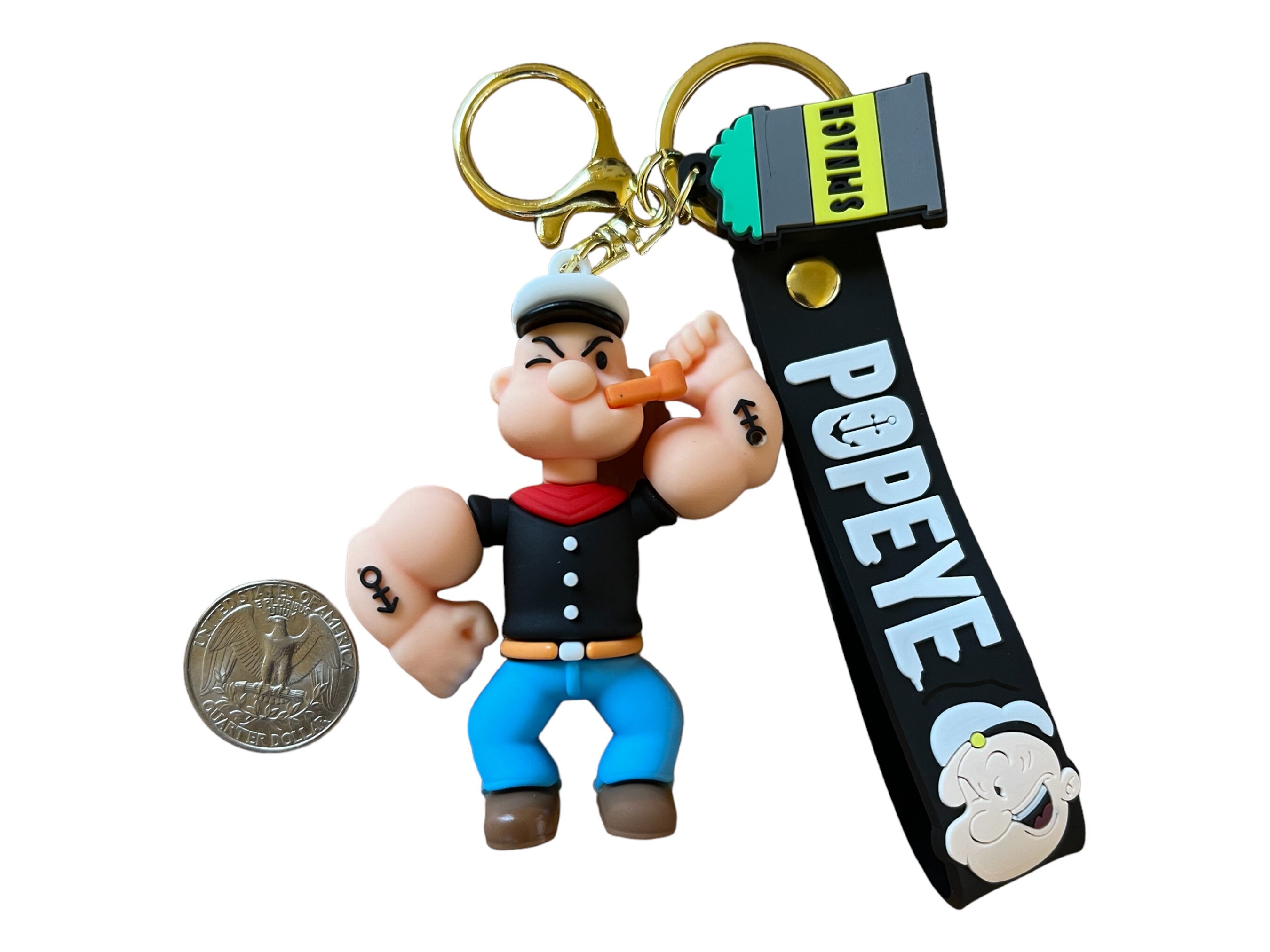 Anime popeye the Sailor Man Keychain Cartoon Fictional Retro Cool Gift ...