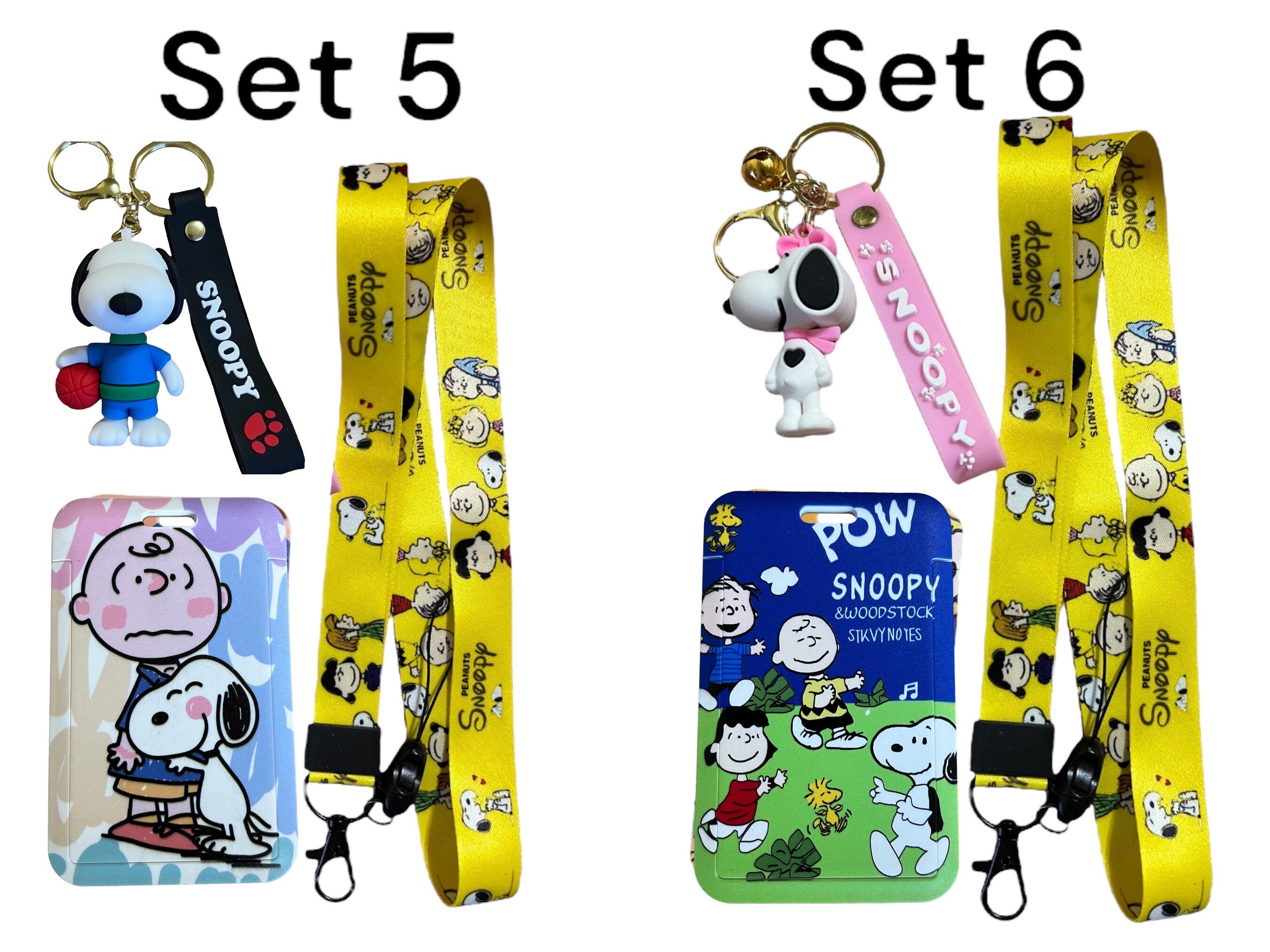Snoopy and Charlie Brown Keychain Lanyard Id Card Holder Handmade ...