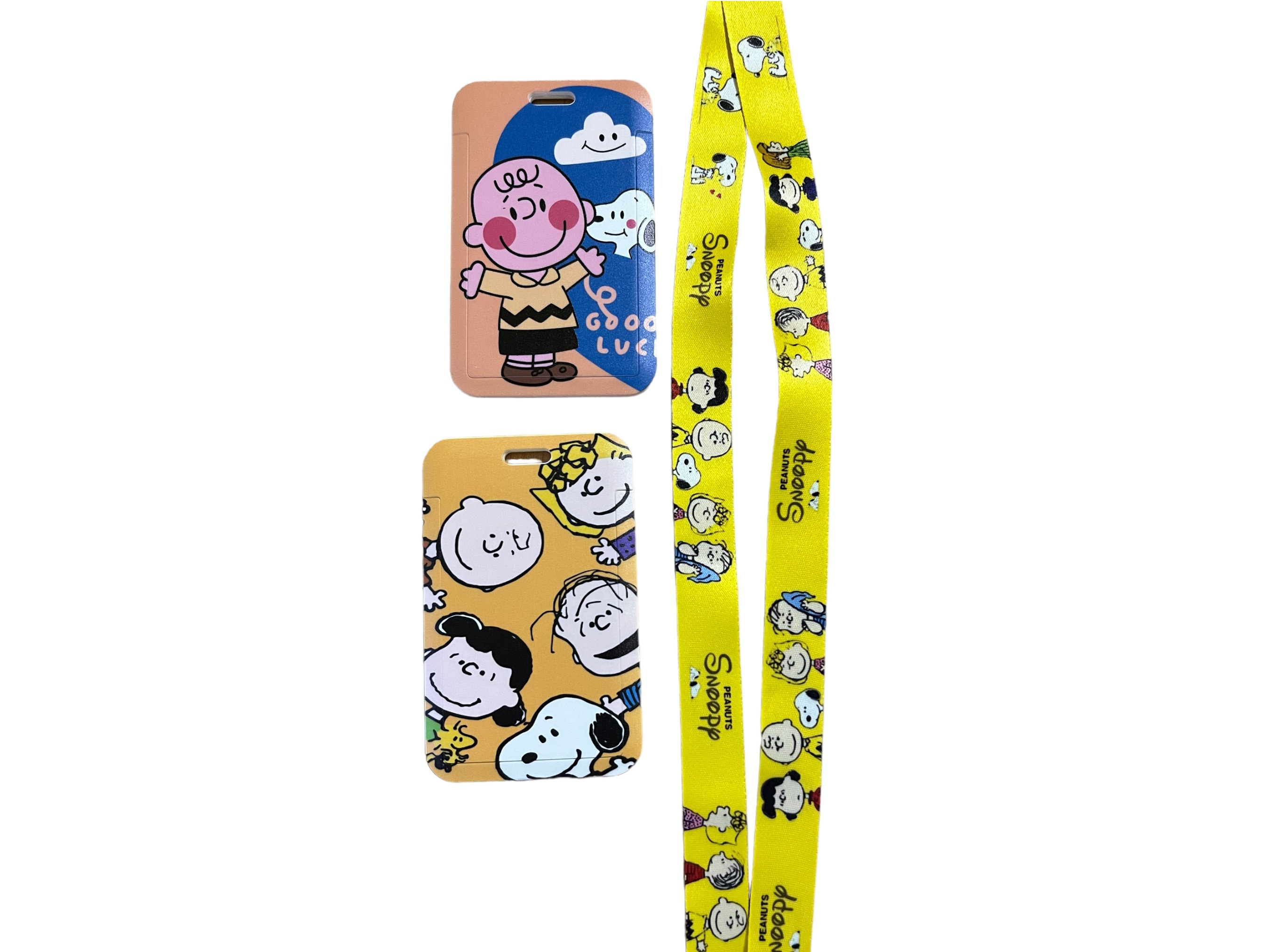 Snoopy and Charlie Brown Keychain Lanyard Id Card Holder Handmade ...