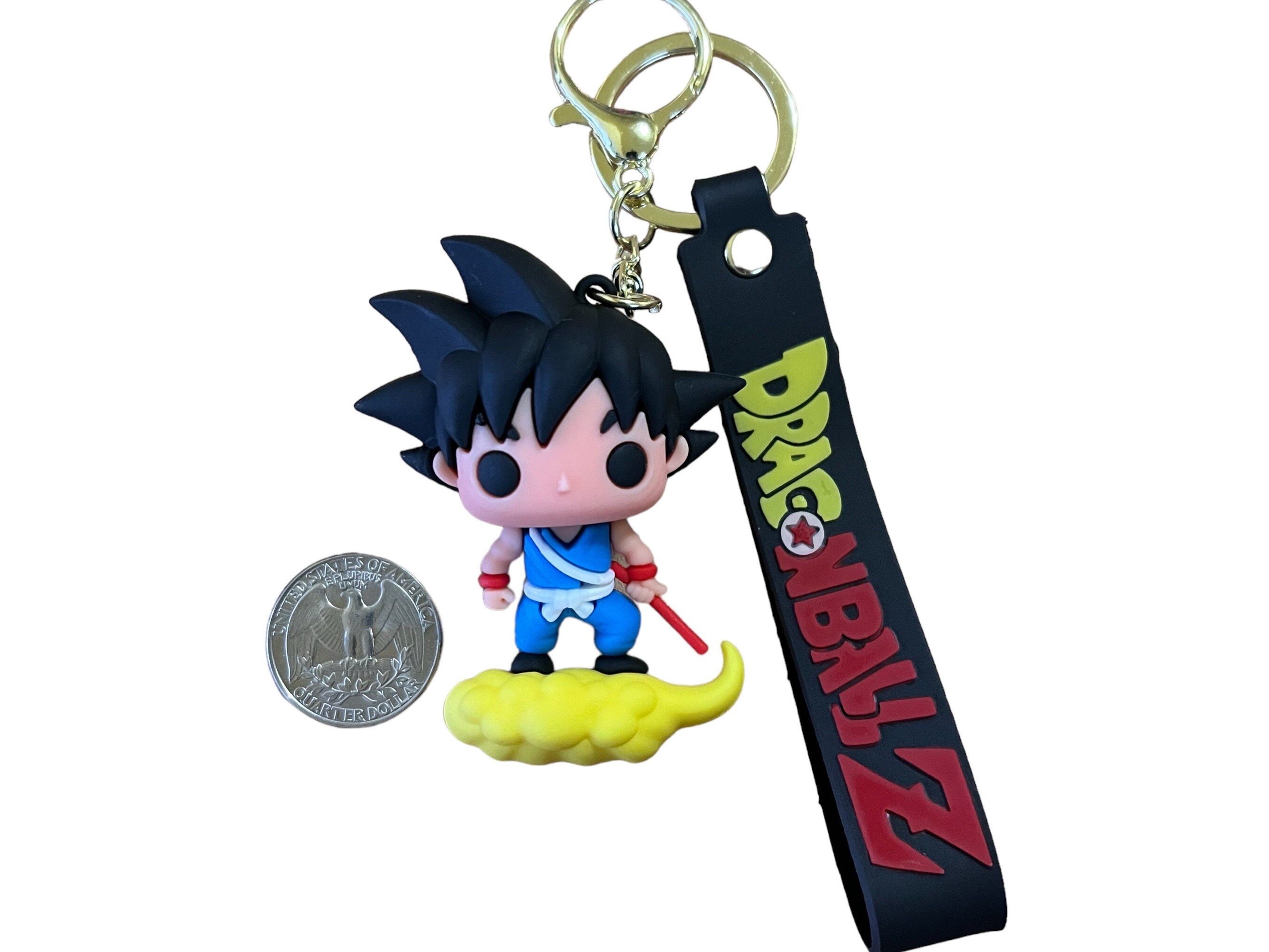 D_ragon B_all Keychain Goku Vegeta Keychains Rubber Cool Keyring ...