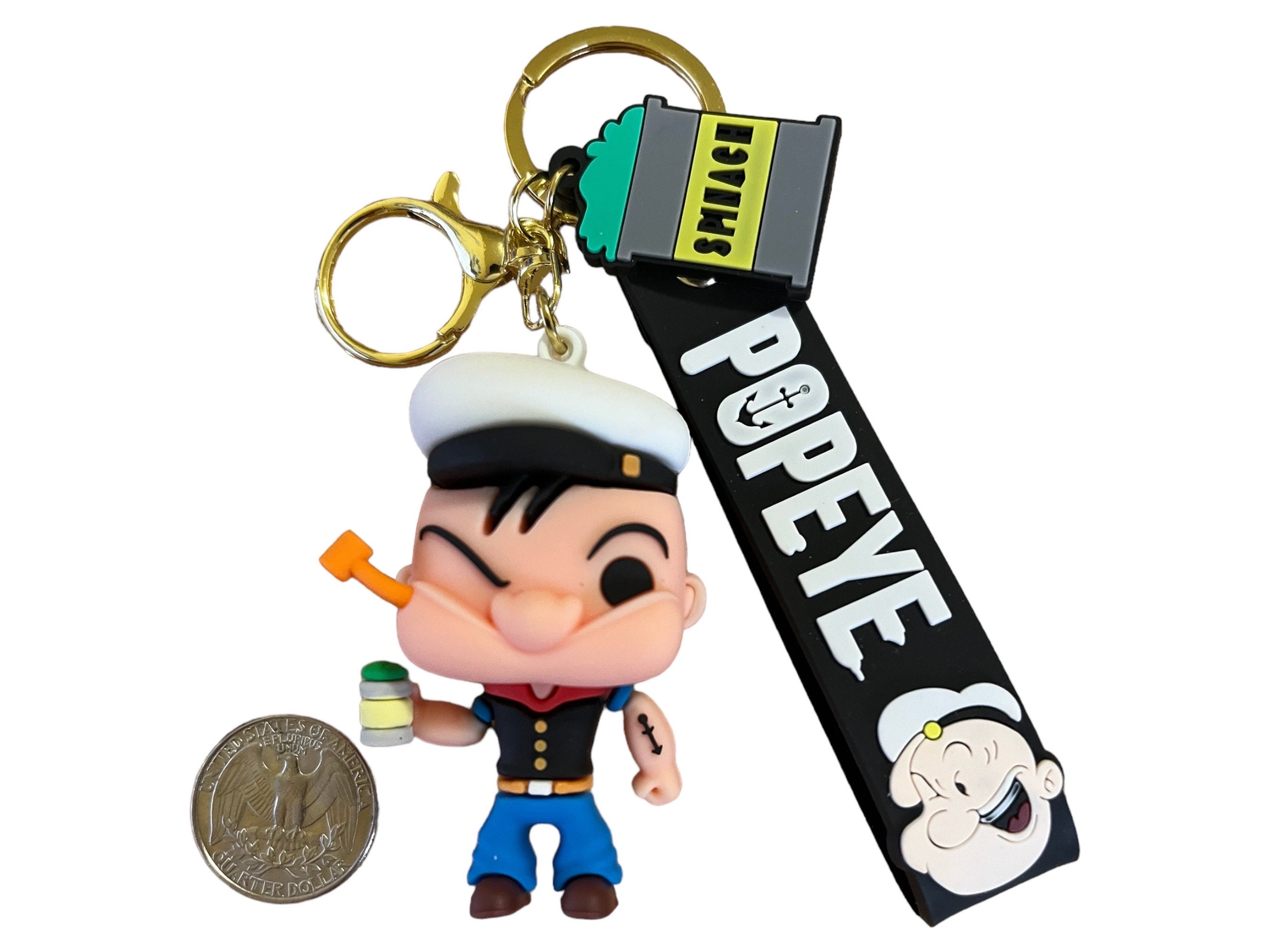 Anime popeye the Sailor Man Keychain Cartoon Fictional Retro Cool Gift ...