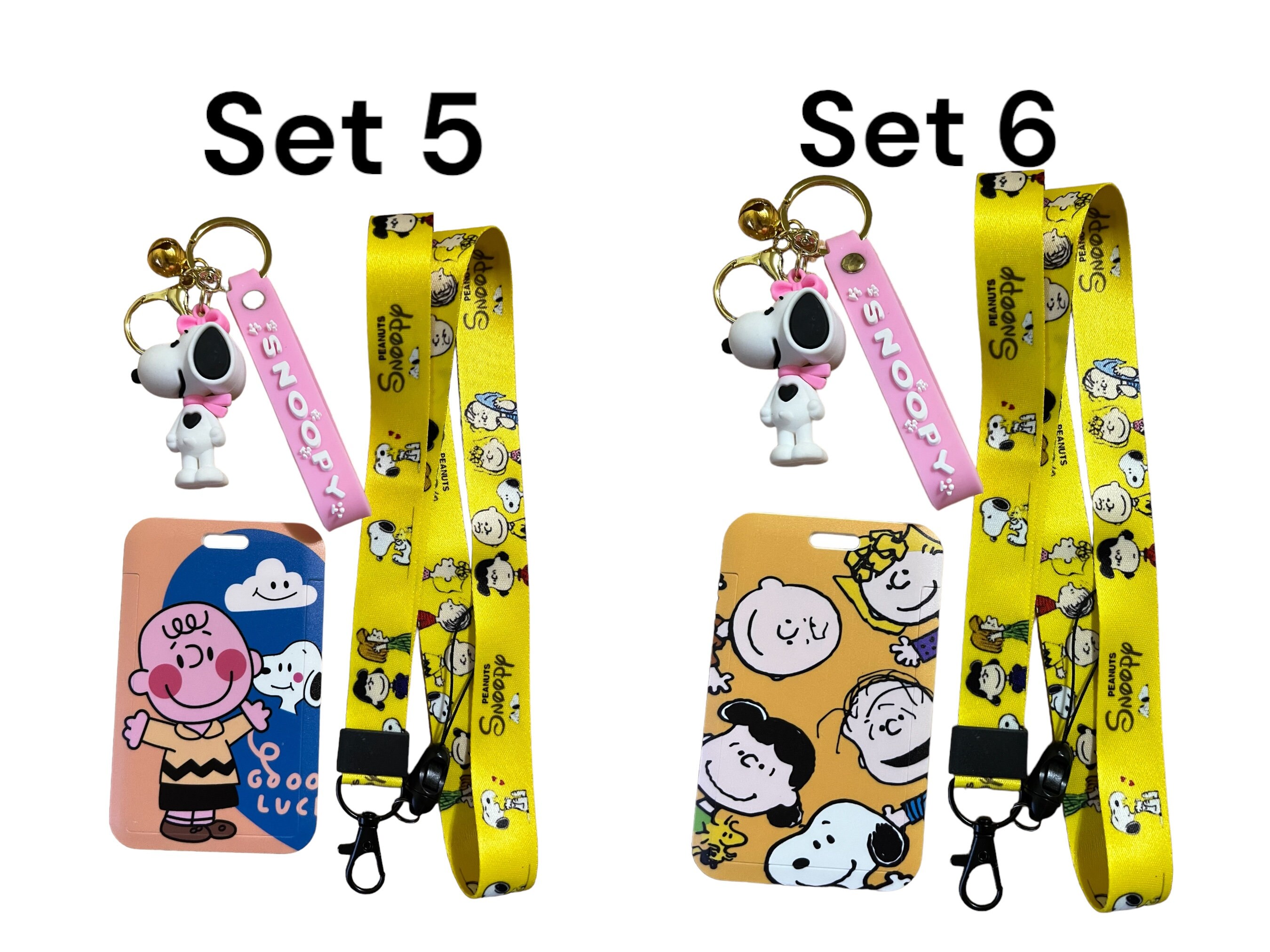 Snoopy and Charlie Brown Keychain Lanyard Id Card Holder Handmade ...