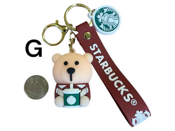 Starbucks Coffee Charm Keychain Mini Bear Coffee Keyr… - Gem