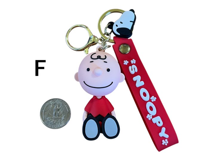 Snoopy and Charlie Brown Keychain Lanyard Id Card Holder Handmade ...