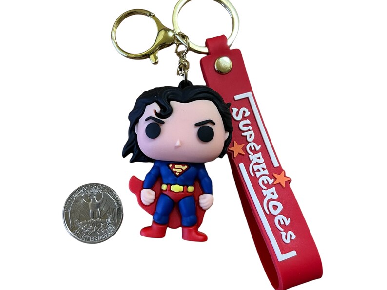 Marvel DC Comics Batman Joker Superman Wonder Woman Keychains Rubber ...