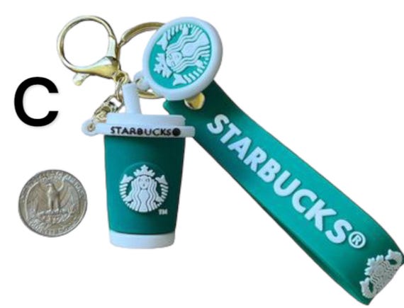 Starbucks Coffee Charm Keychain Mini Bear Coffee Keyr… - Gem