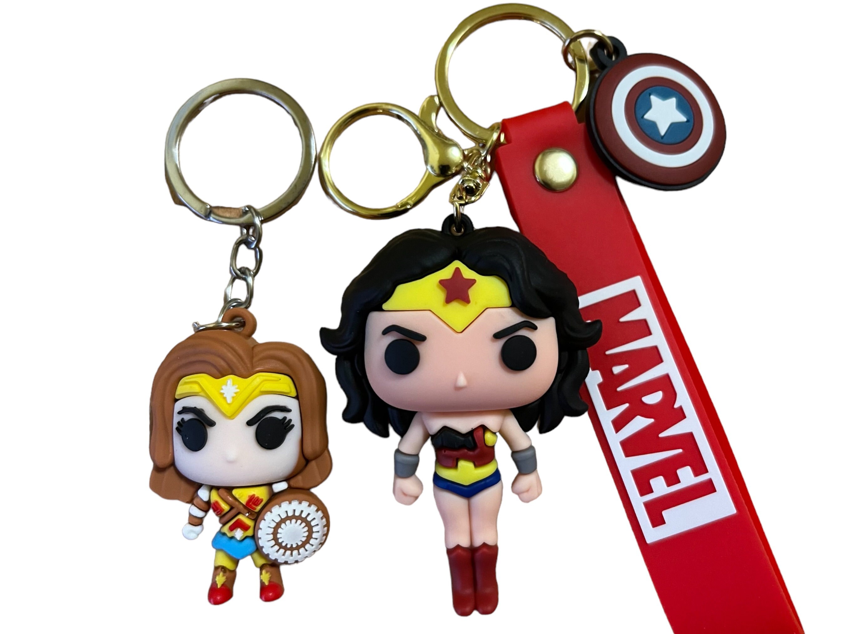 Marvel DC Comics Batman Joker Superman Wonder Woman Keychains Rubber ...