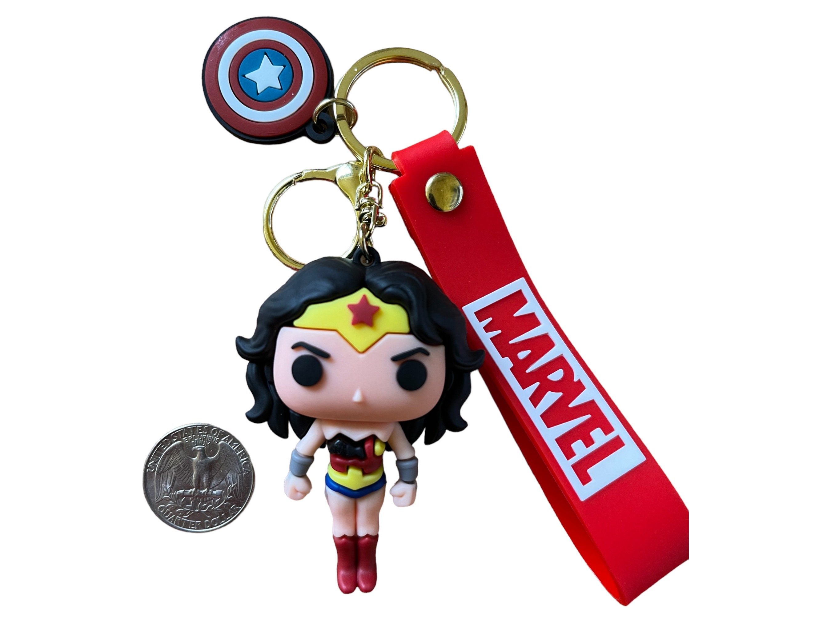 Marvel DC Comics Batman Joker Superman Wonder Woman Keychains Rubber ...