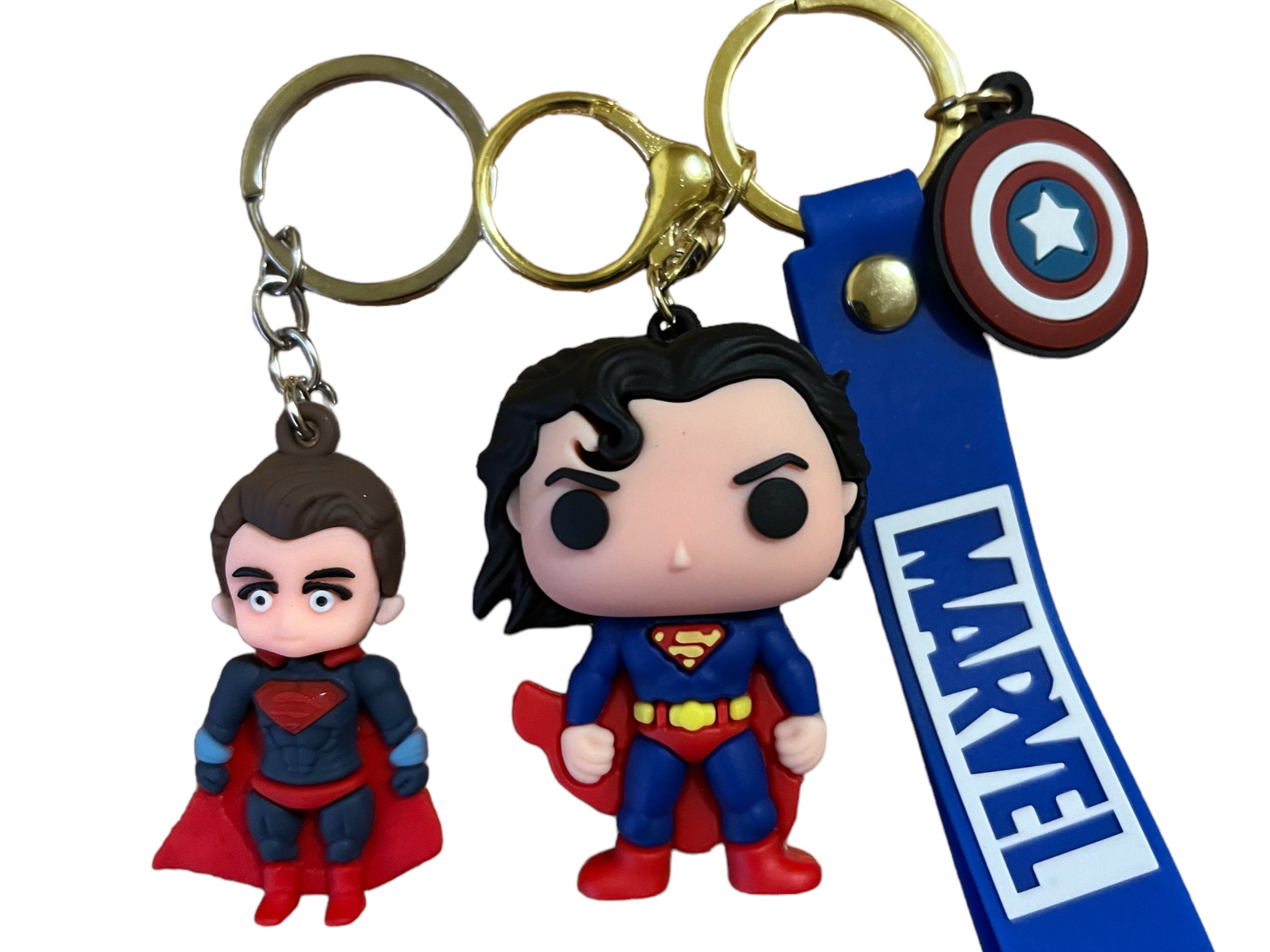 Marvel DC Comics Batman Joker Superman Wonder Woman Keychains Rubber ...