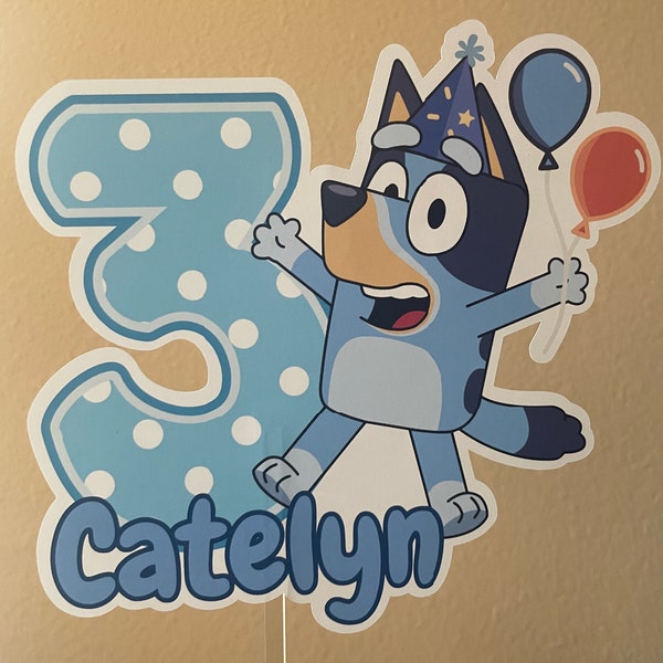 Bluey Cake Topper - Etsy