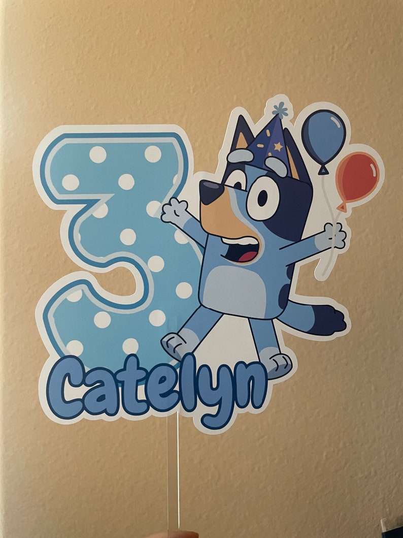 Bluey Personalized Cake Topper/centerpiece - Etsy