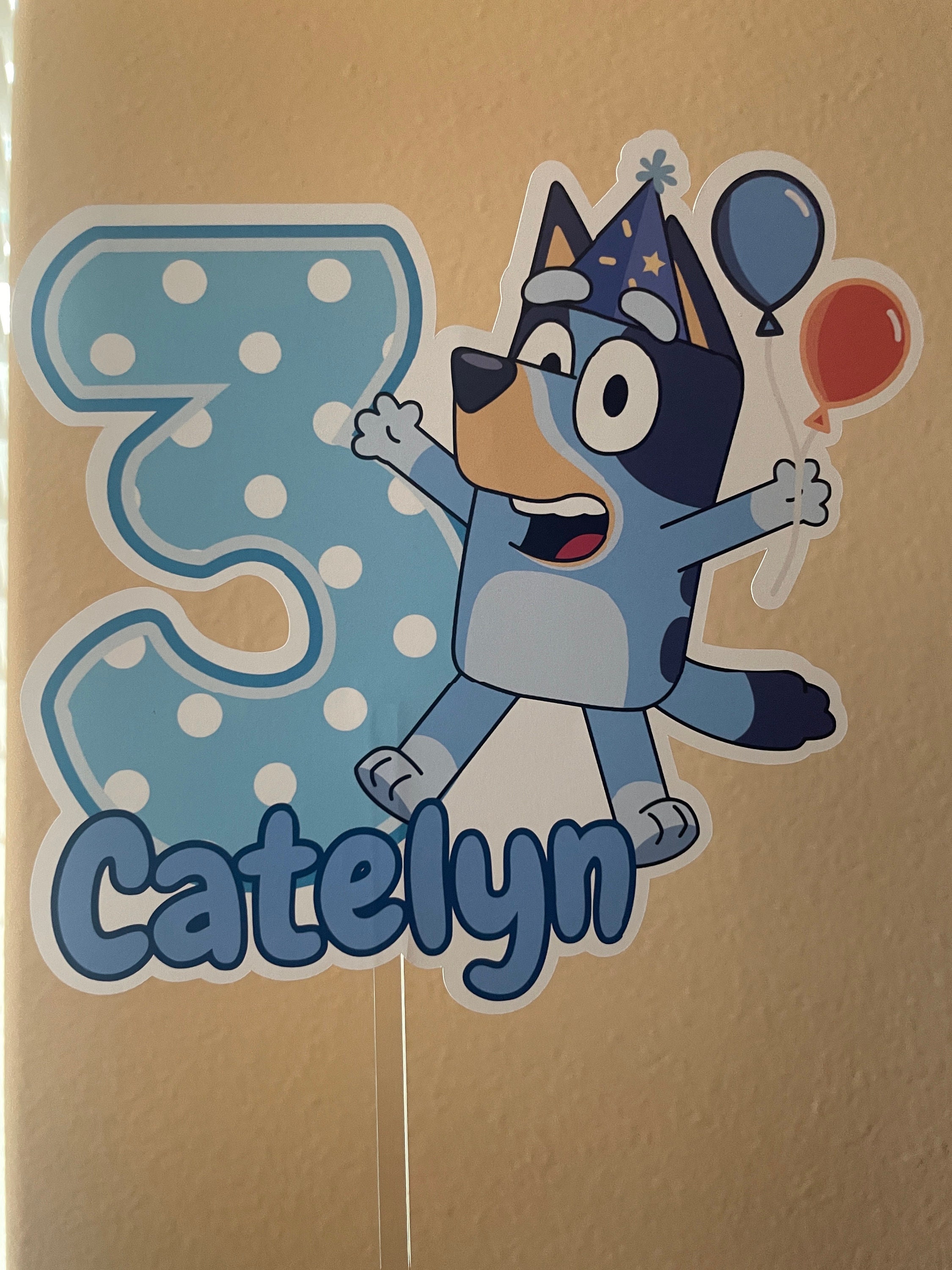 Bluey Personalized Cake Topper/centerpiece - Etsy